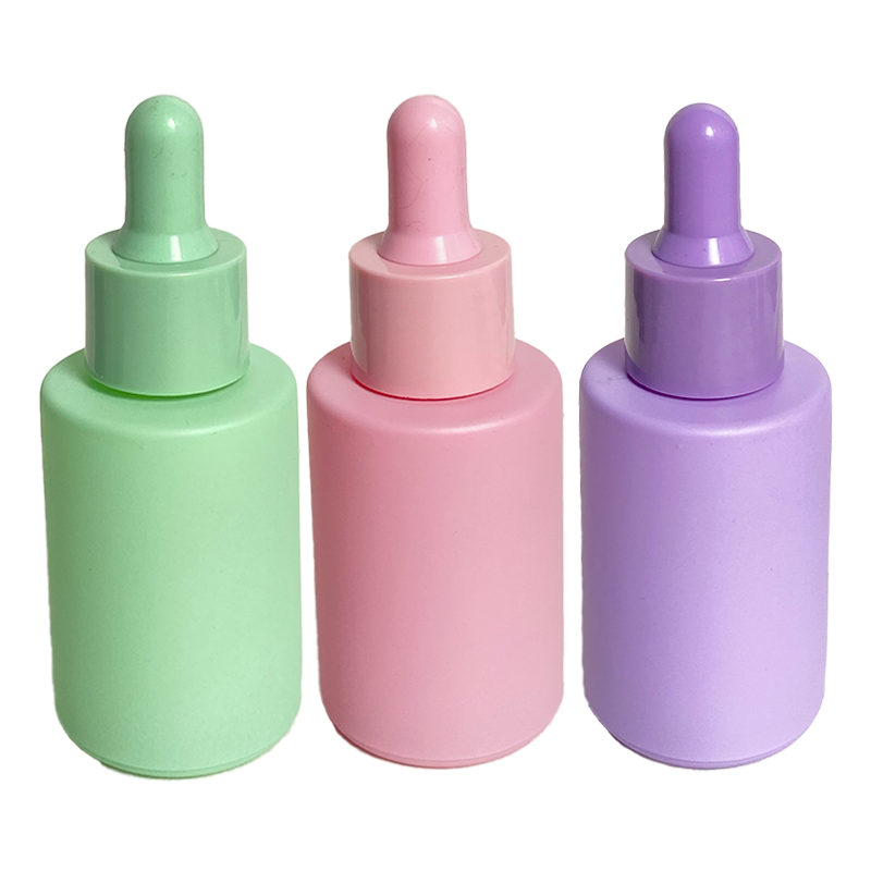 Botella Vidrio mate (Amarillo, Lila, Rosado y verde) con pipeta 30 mL ...